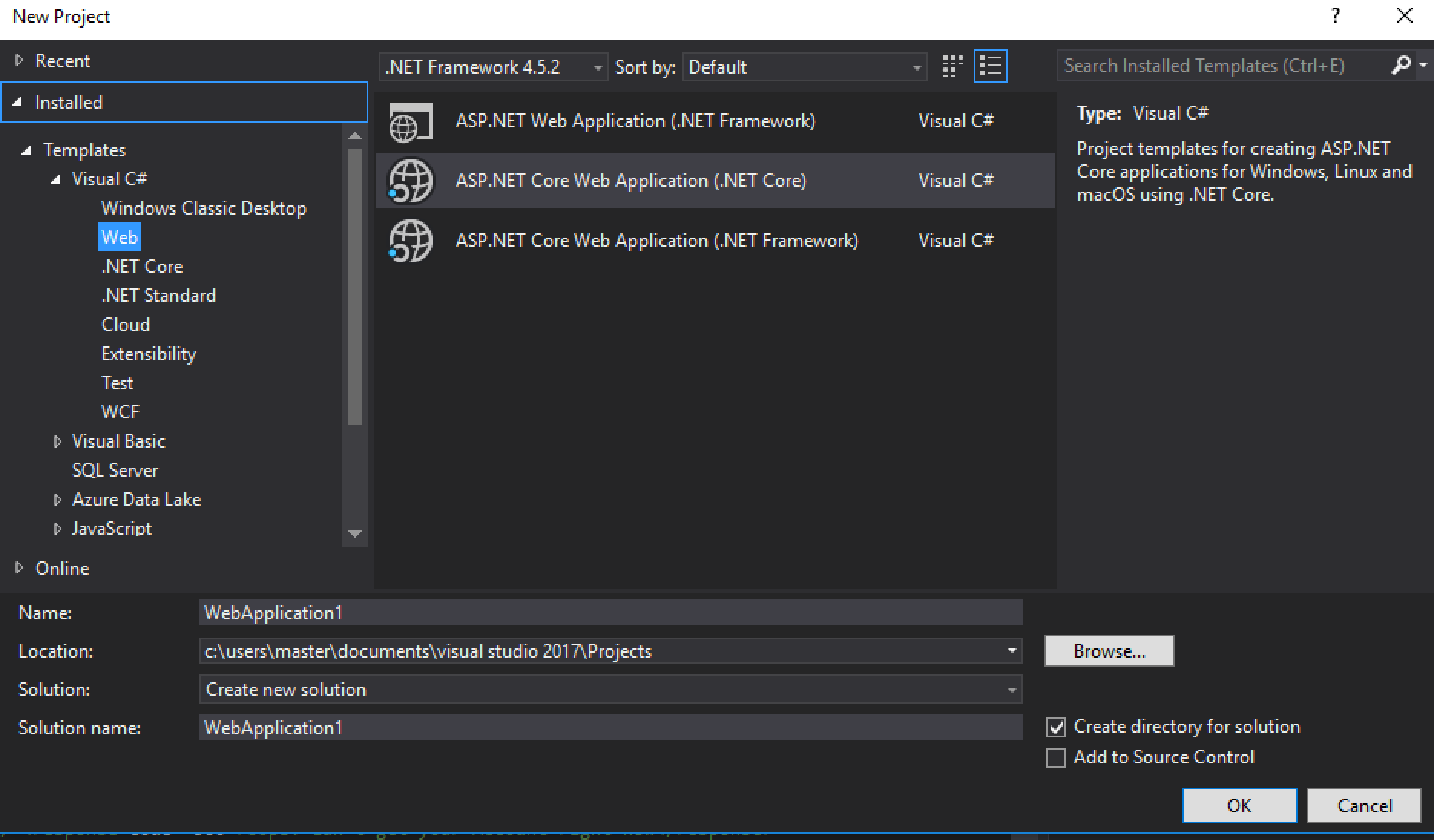 Create Asp Net Core Web Api Project Using Vs 2016 Bios Pics